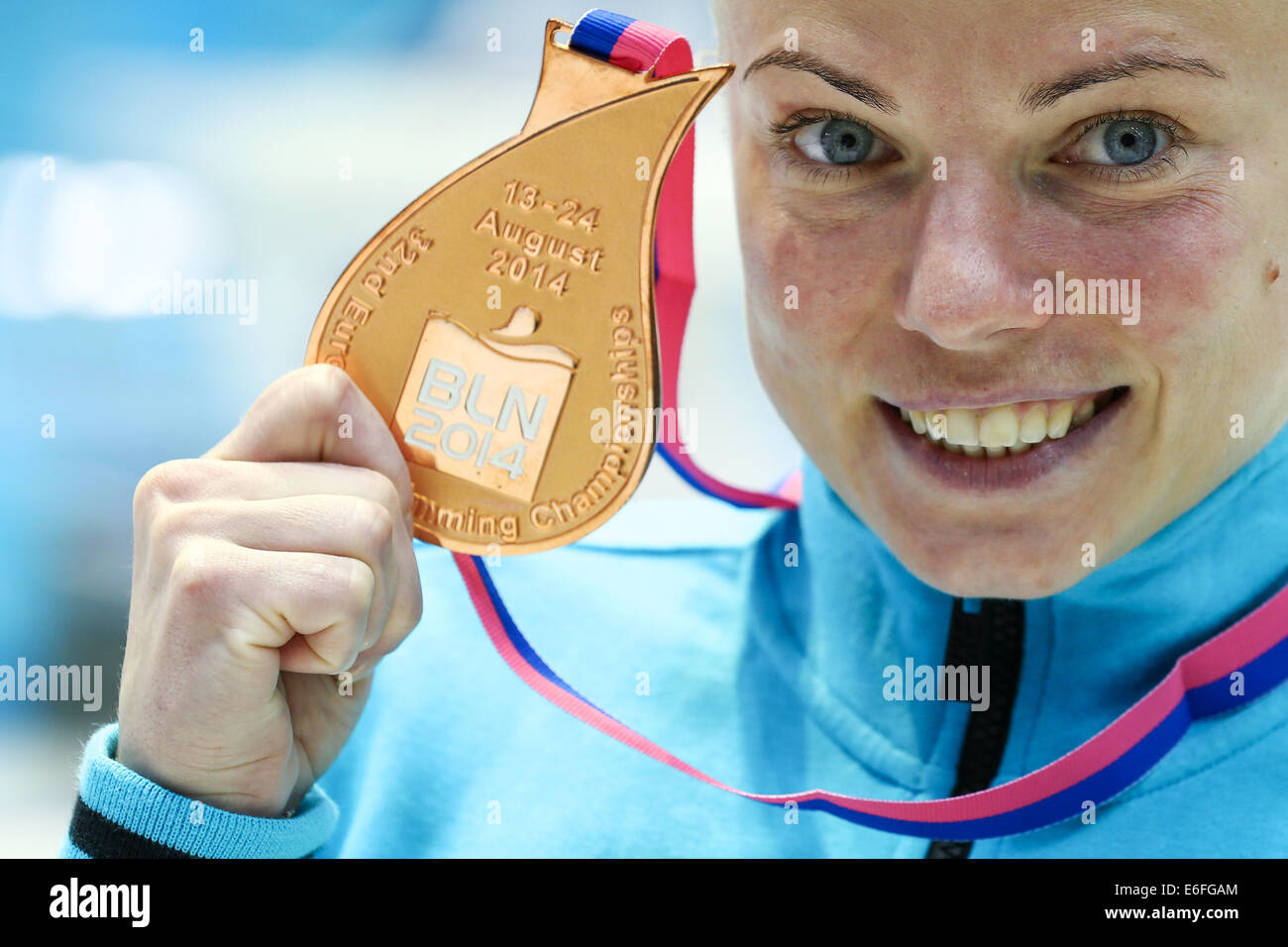 Berlin, Germany. 22nd Aug, 2014. Iuliia Prokopchuk of Ukraine presents ...
