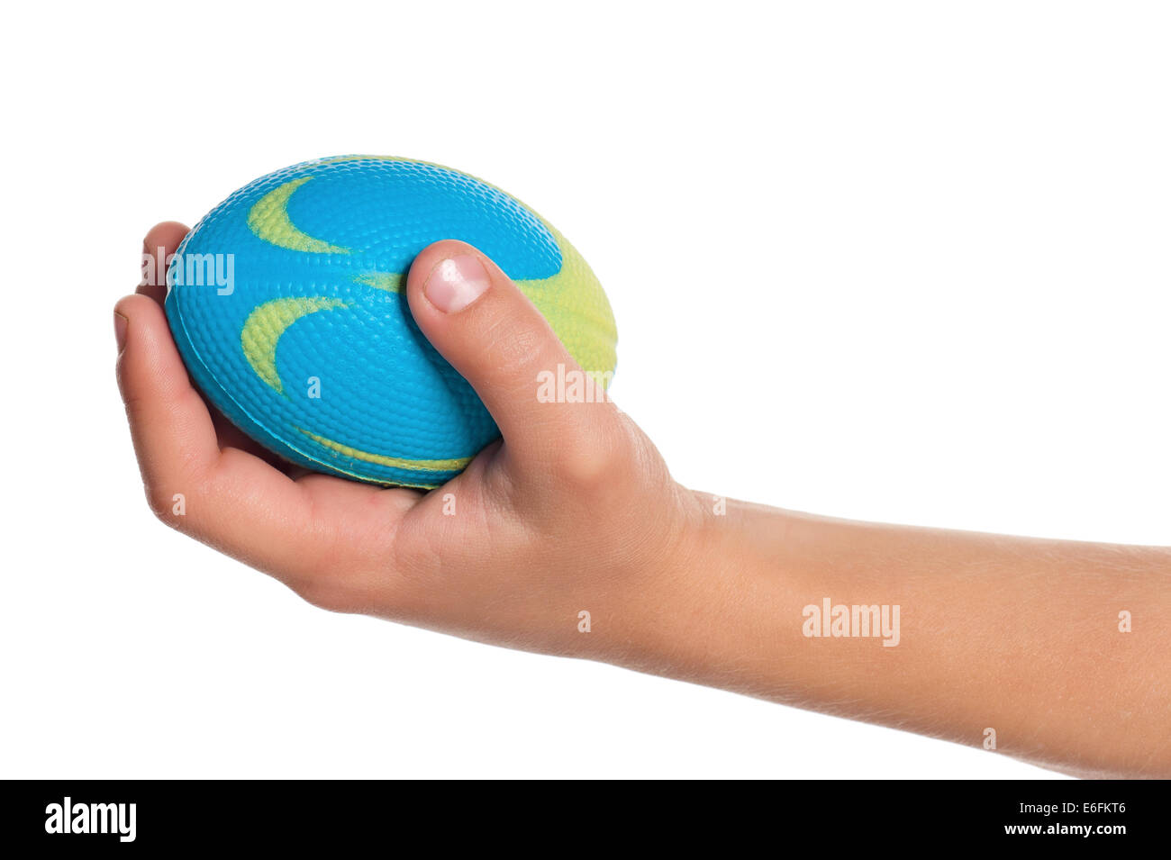 Boy hand with small ball Stock Photo - Alamy