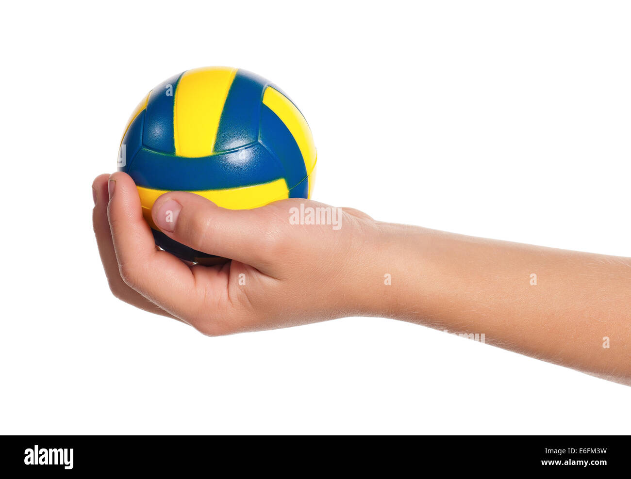 Boy hand with small ball Stock Photo - Alamy