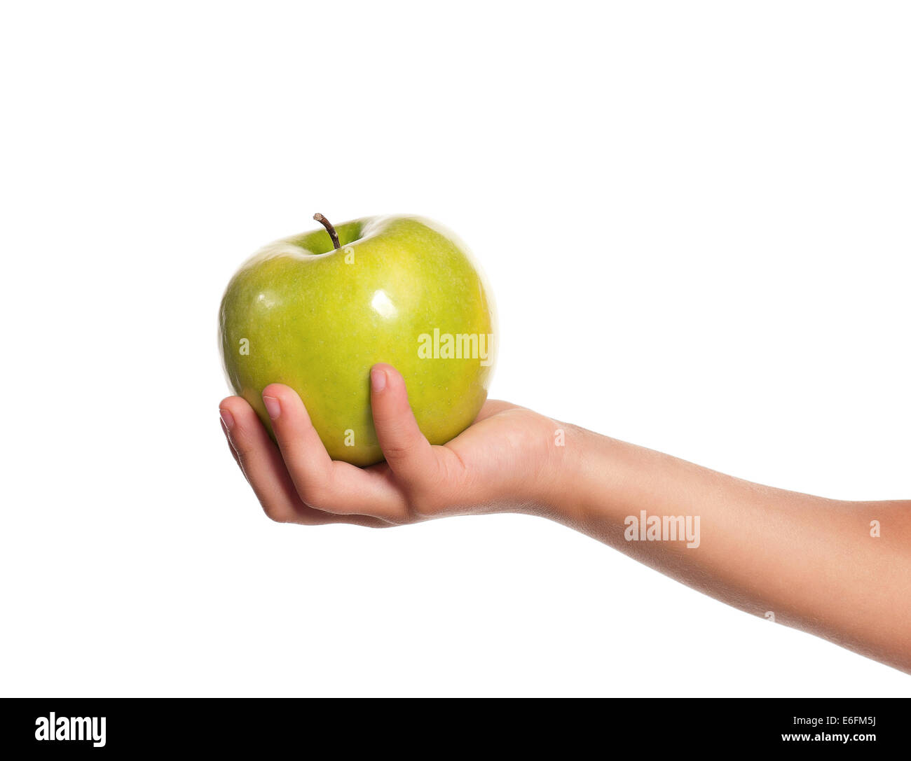 Girl hand with apple Stock Photo - Alamy