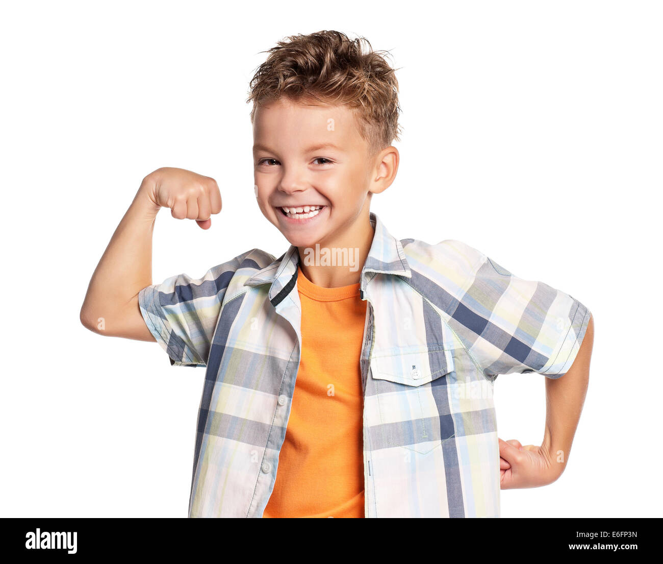 Young boy child showing hand Cut Out Stock Images & Pictures - Alamy