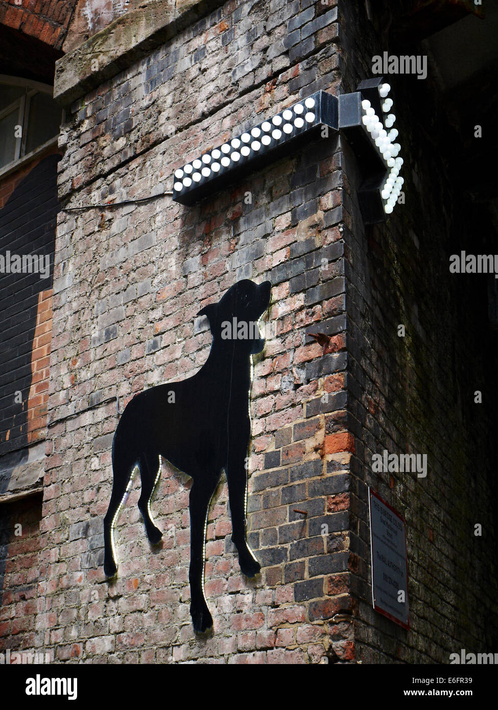 Round the corner in Manchester UK Stock Photo - Alamy