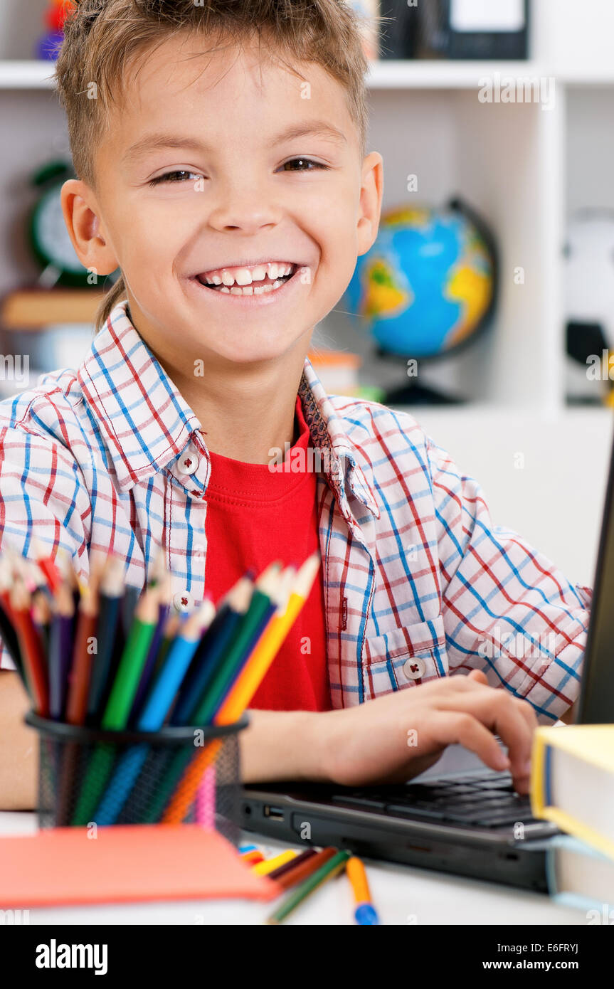 Boy taking test hi-res stock photography and images - Alamy