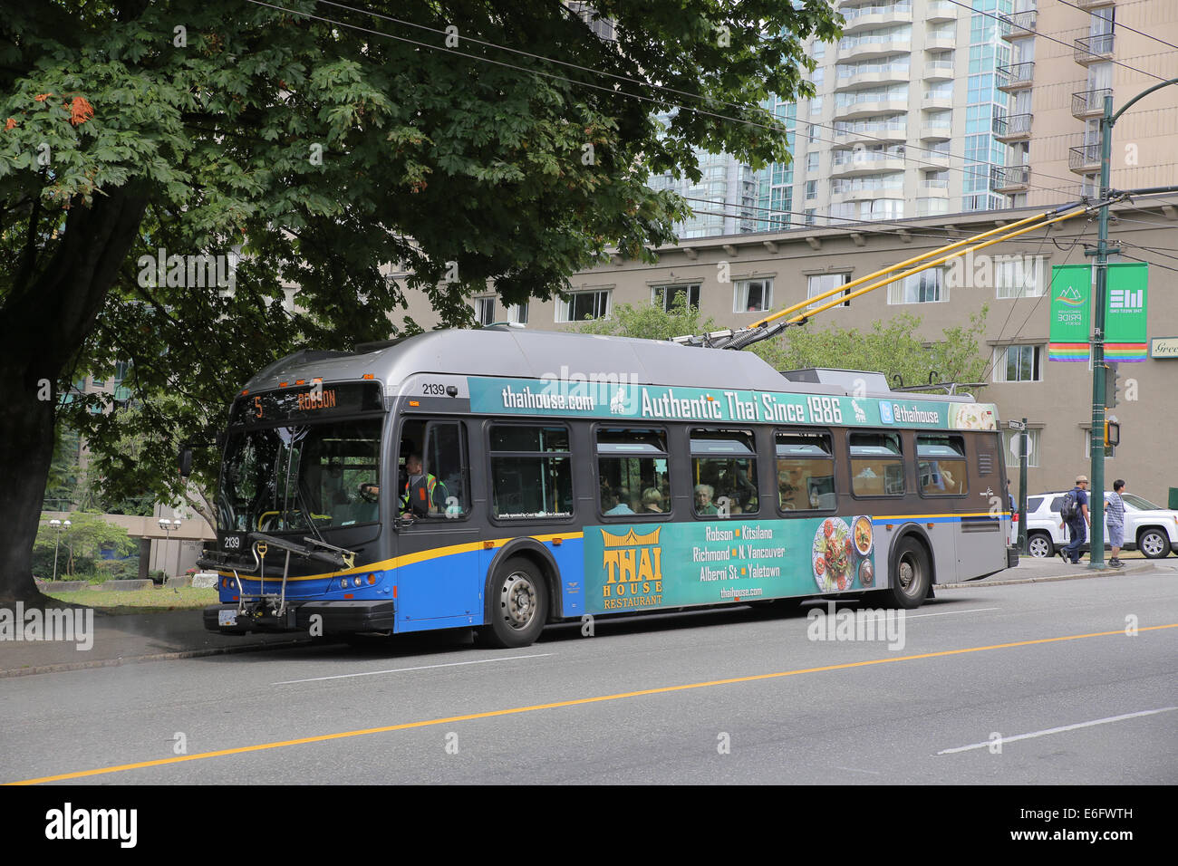 Vancouver public transportation bus tram Stock Photo - Alamy