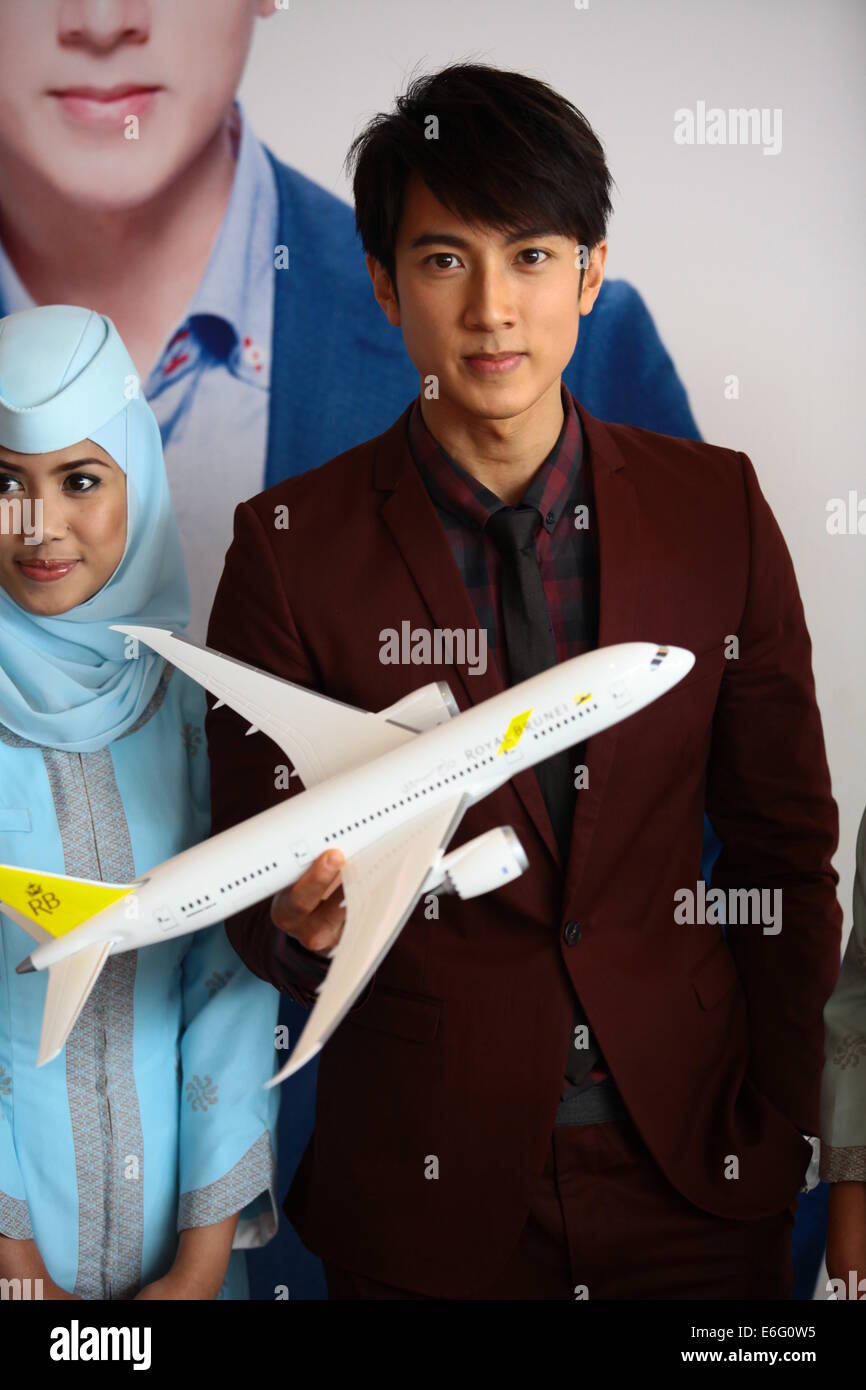 Shanghai, China. 21st Aug, 2014. Actor Chun Wu attends a commercial ...