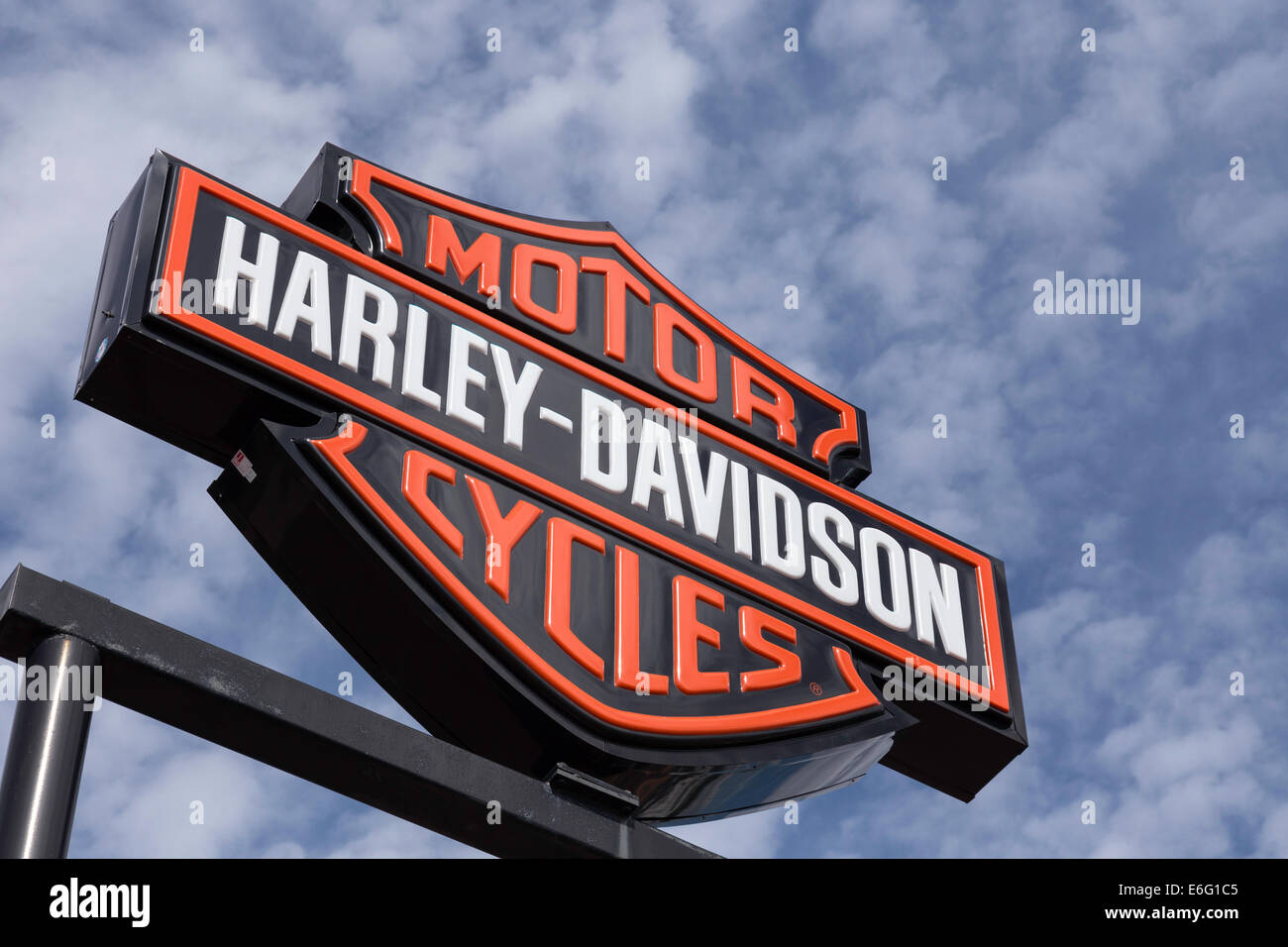 Harley-Davidson Motor Cycles Highway Sign, USA Stock Photo - Alamy