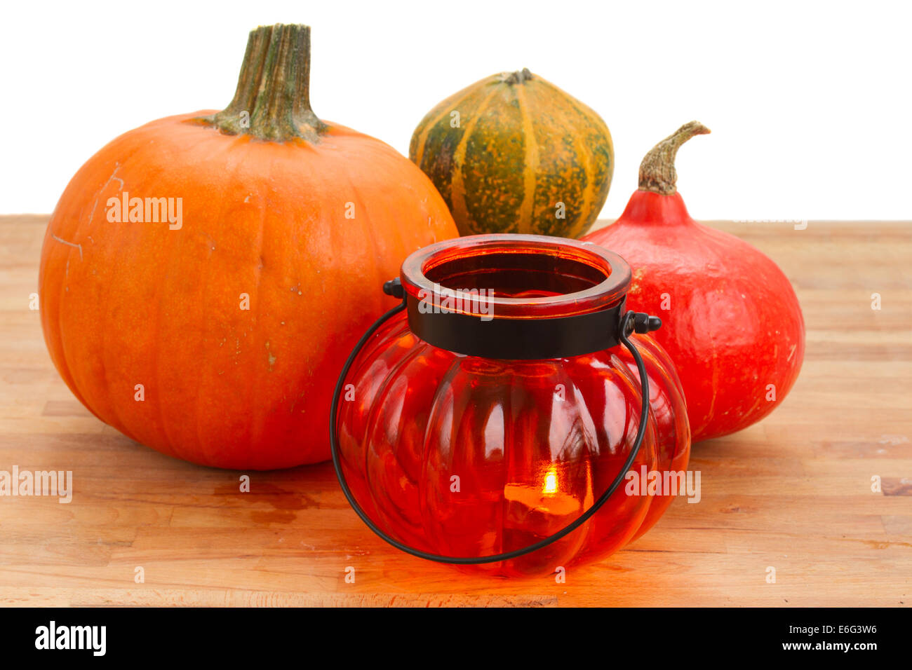 pumpkins on table Stock Photo - Alamy
