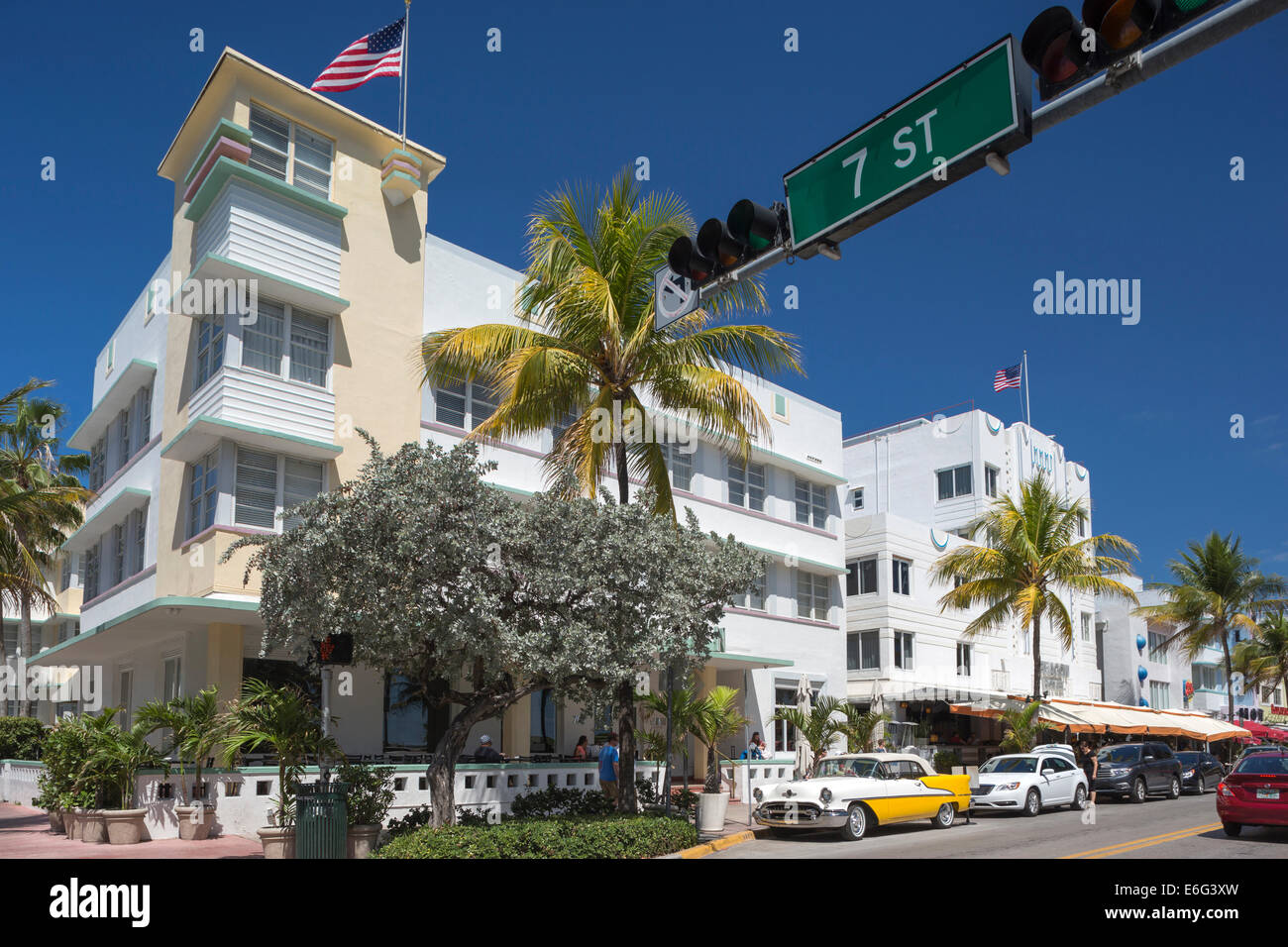 HOTELS OCEAN DRIVE SOUTH BEACH MIAMI BEACH FLORIDA USA Stock Photo - Alamy