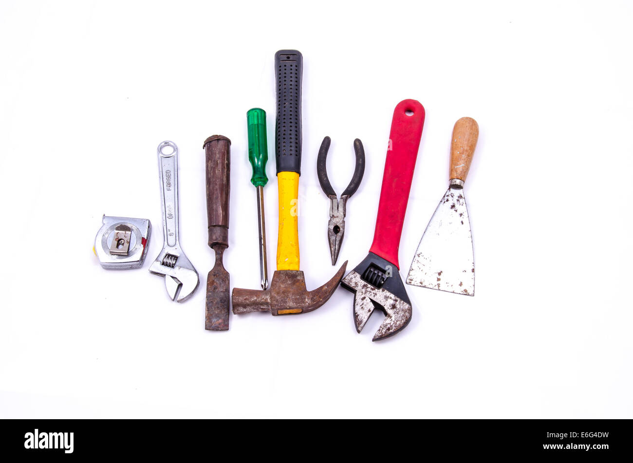 mechanic tool on white background Stock Photo - Alamy