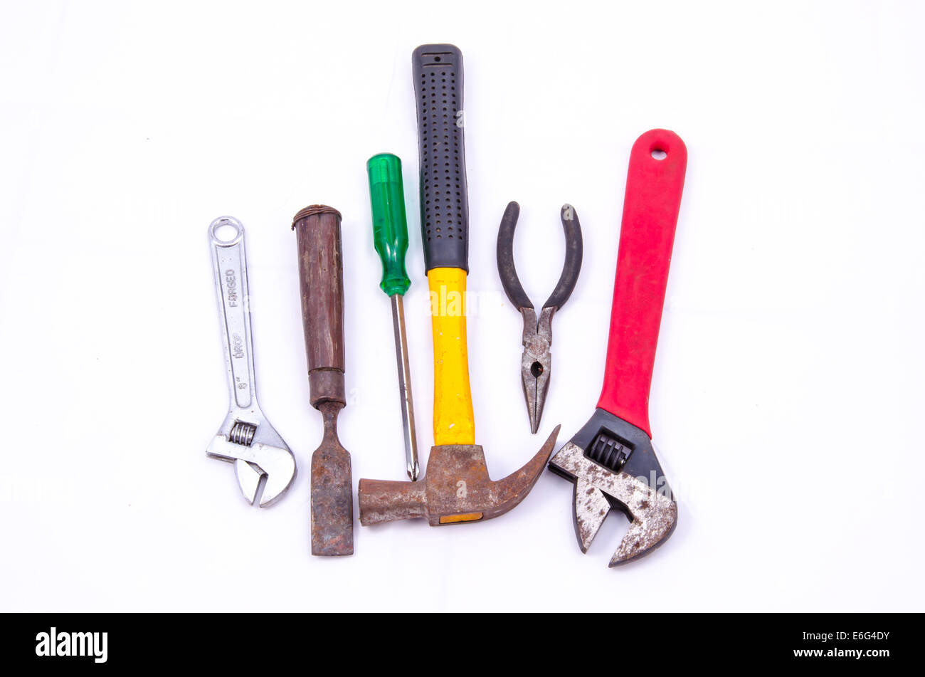 mechanic tool on white background Stock Photo - Alamy