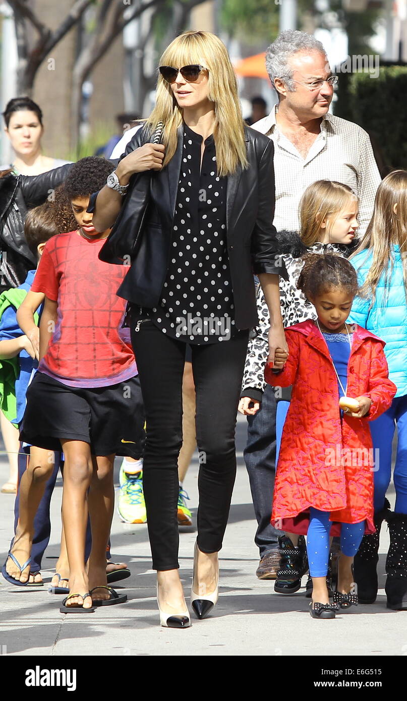 Heidi Klum out and about with her children in Beverly Hills Featuring ...