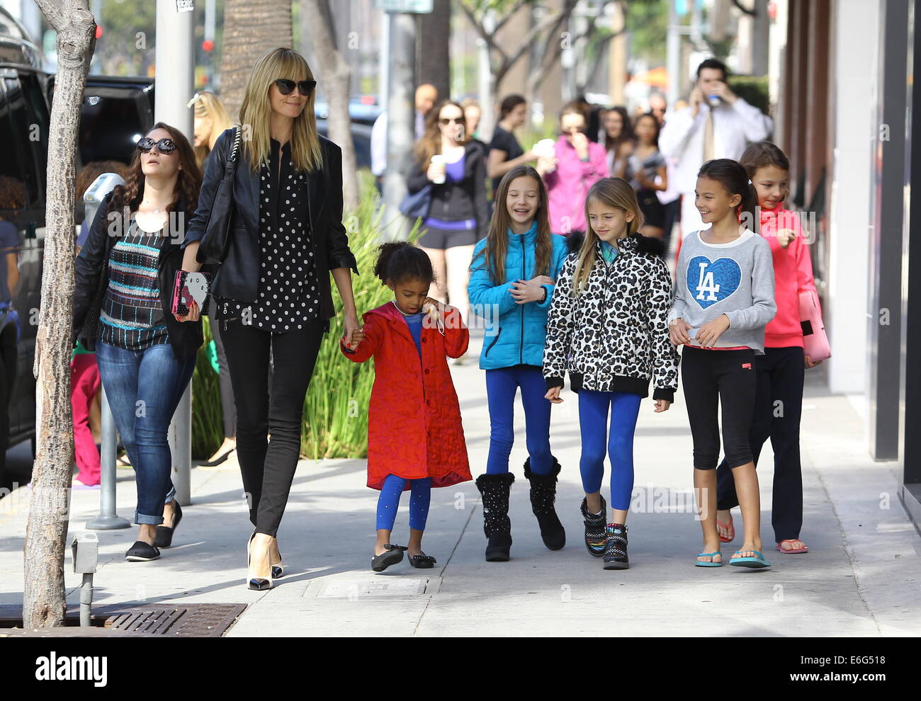 Heidi Klum out and about with her children in Beverly Hills Featuring ...