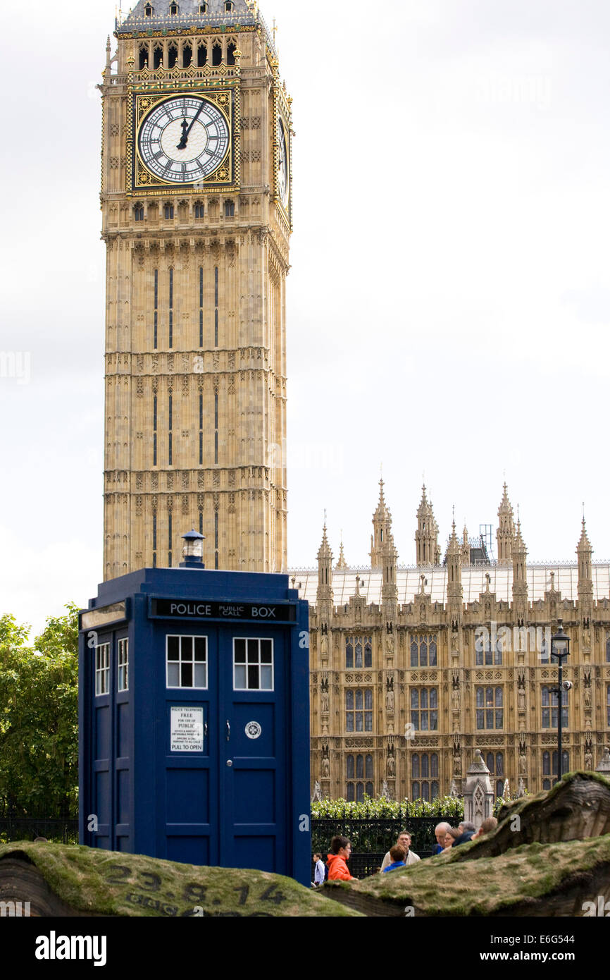 Doctor Who's Tardis materializes in Parliament square Westminster ...