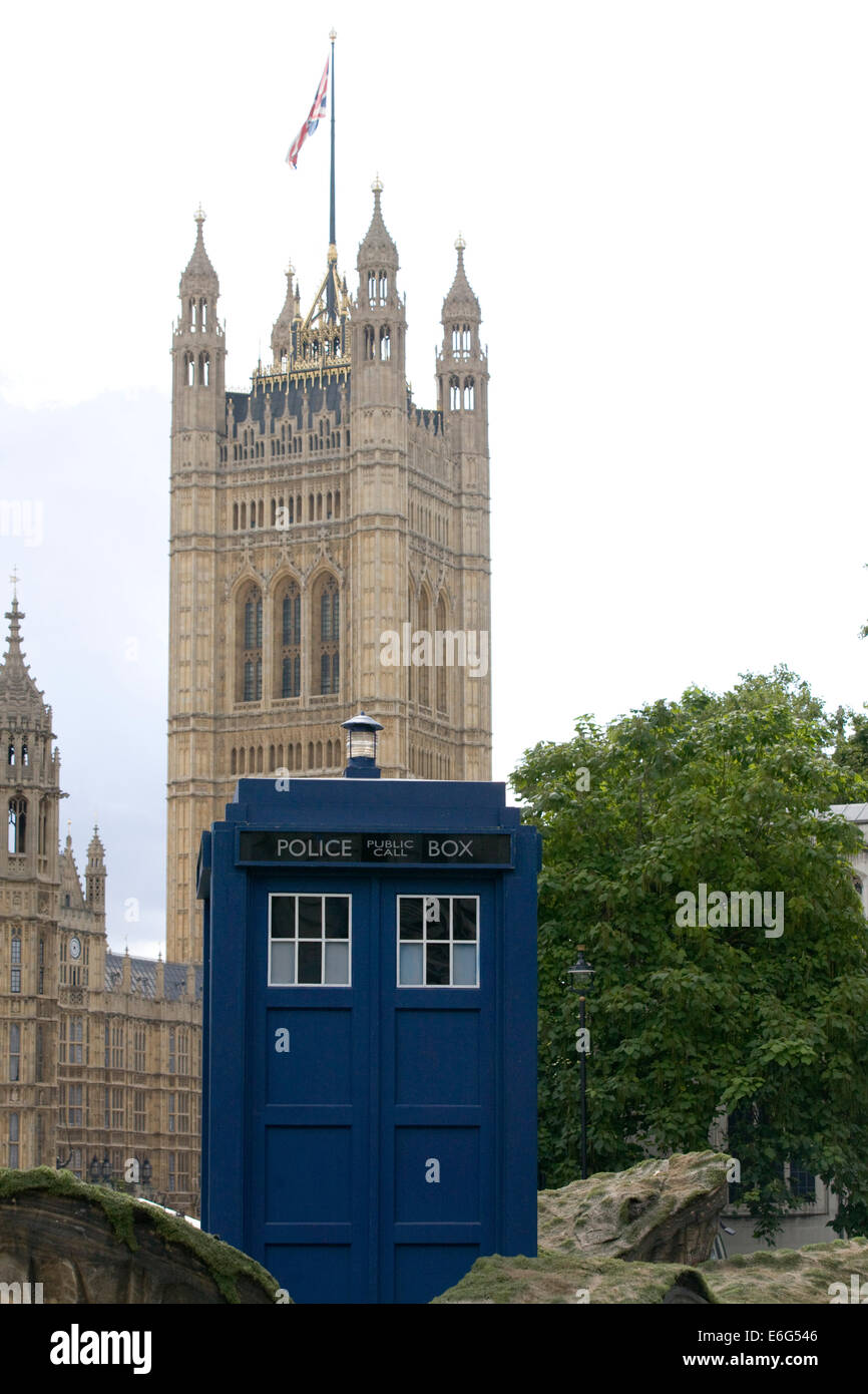 Doctor Who's Tardis materializes in Parliament square Westminster ...