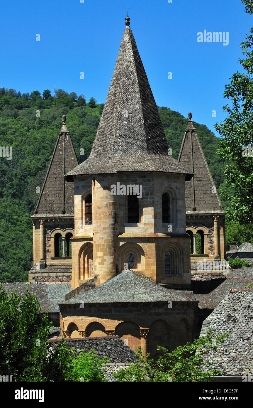 Abbey church conques spires hi-res stock photography and images - Alamy