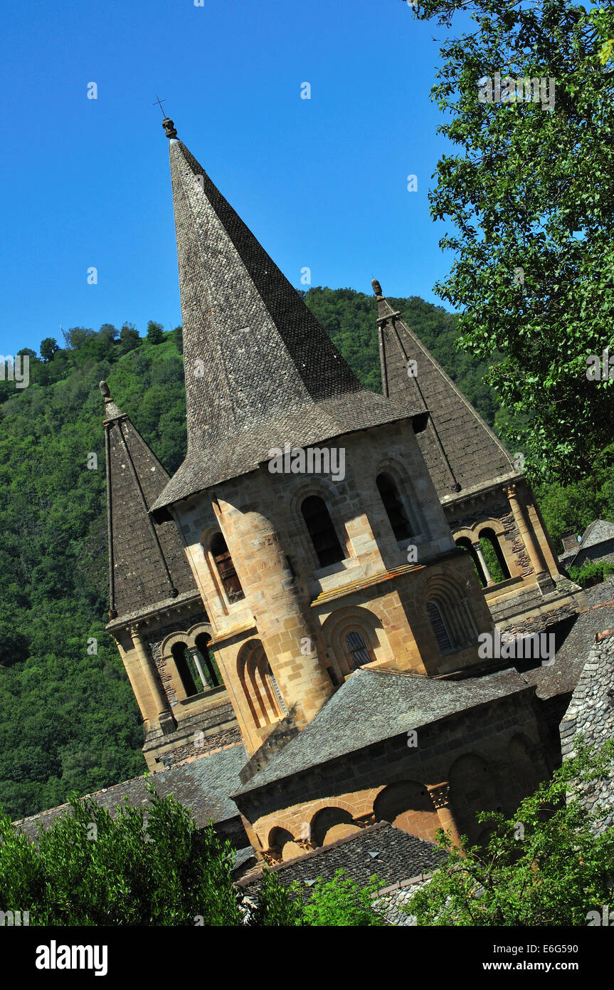 Abbey-church at Conques, France Stock Photo - Alamy