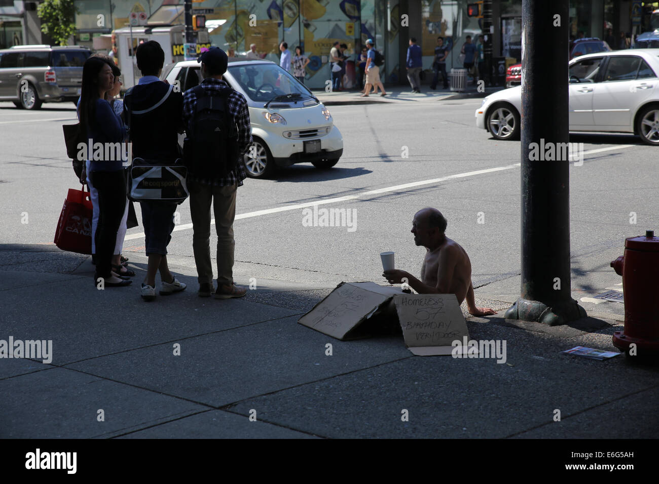street beggar Vancouver Stock Photo - Alamy