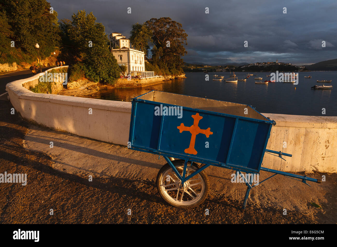 Figueres and Castropol. Eo estuary. Asturias province. Spain. Europe ...