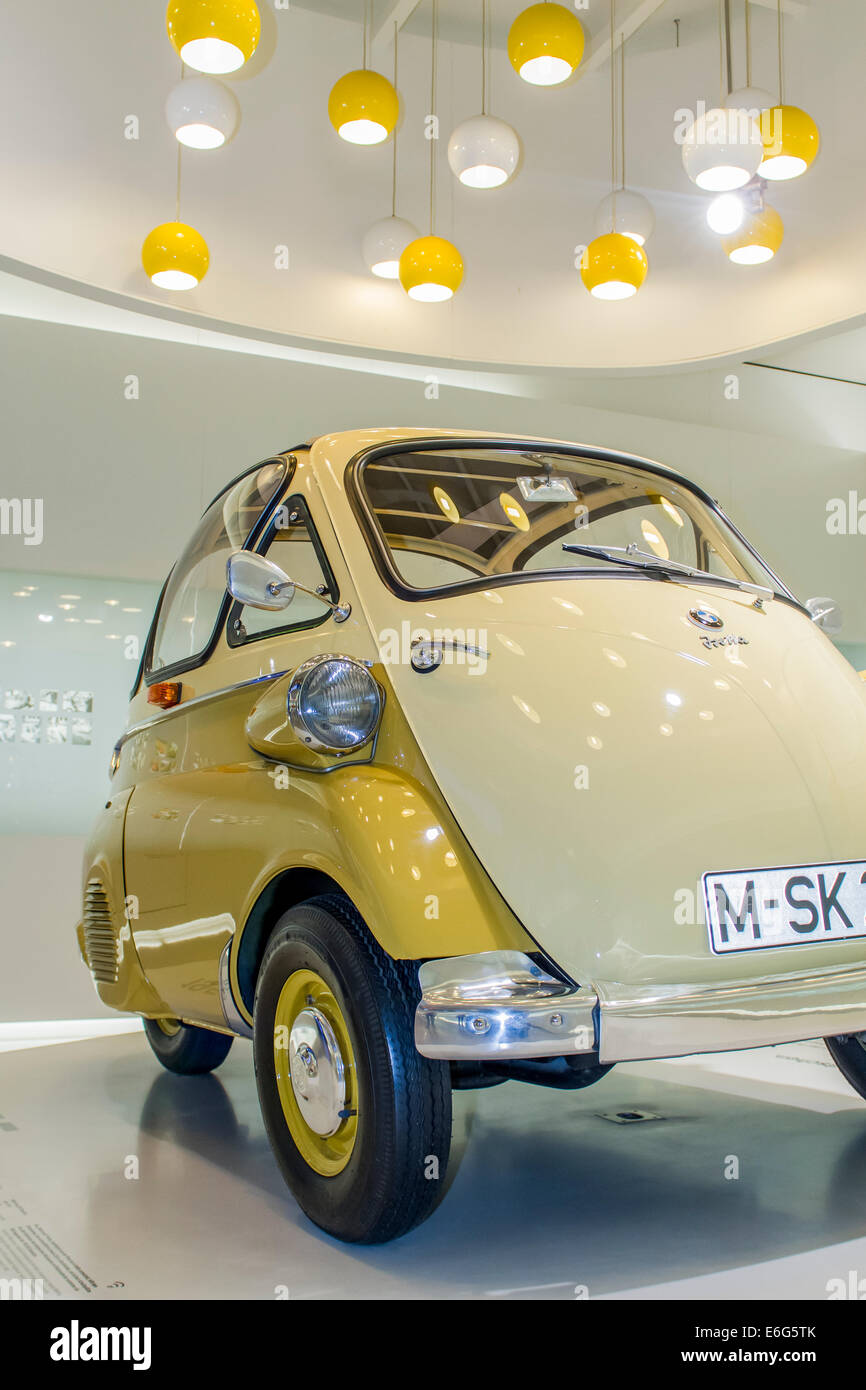 BMW Isetta car at BMW Welt (BMW World) in Munich, Germany, BMW Welt is ...