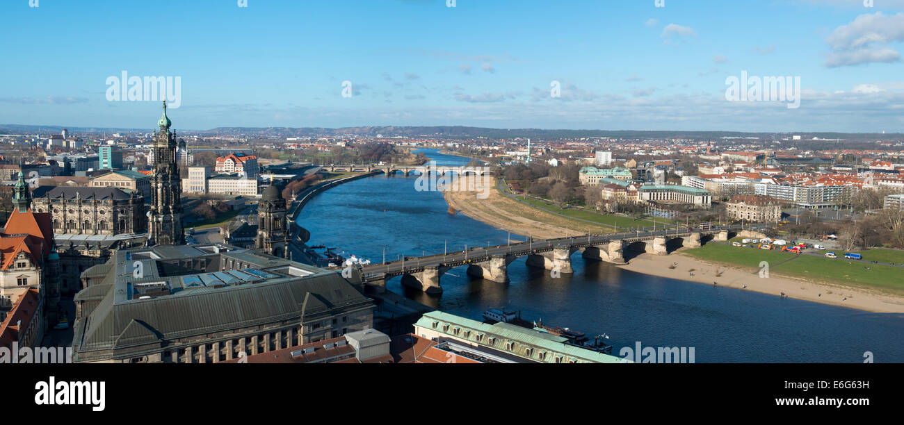 Panoramic view of Dresden from Frauenkirche church Stock Photo - Alamy