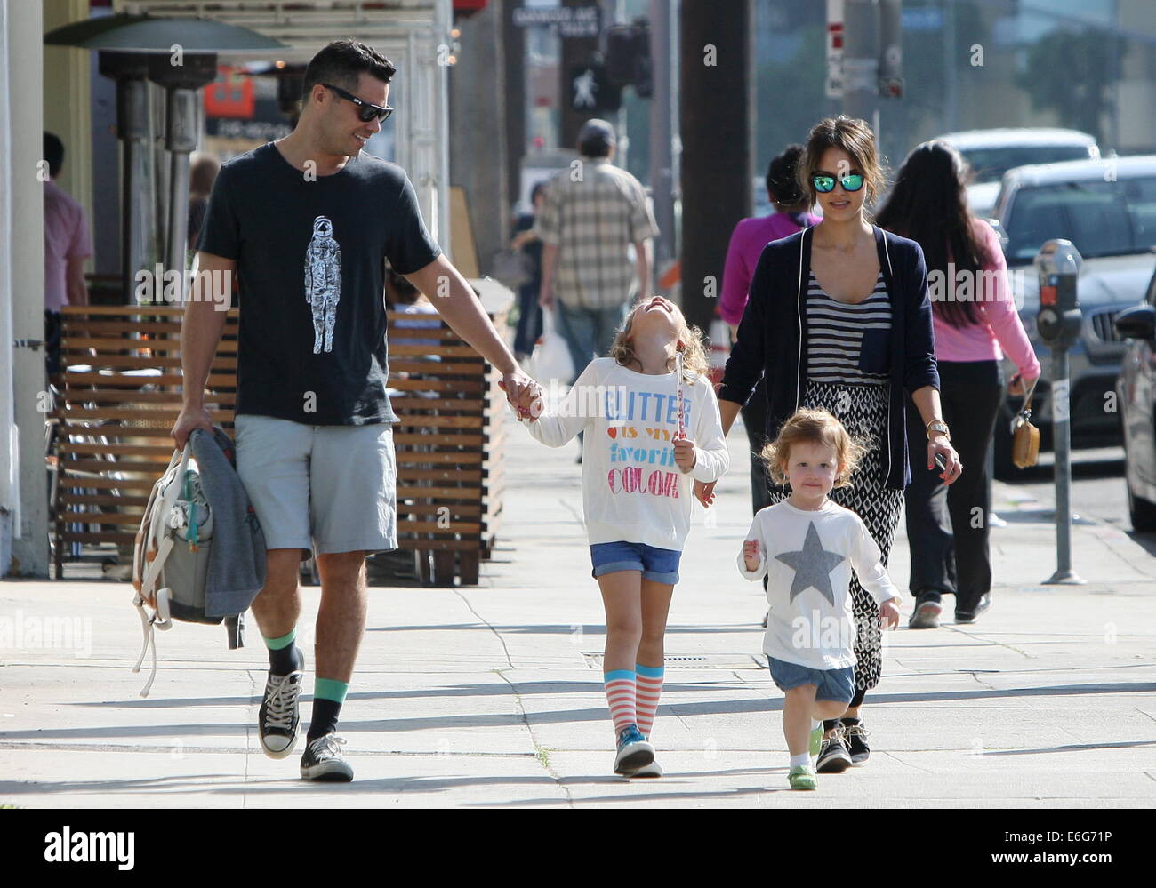 Jessica Alba and husband, Cash Warren out and about with their ...