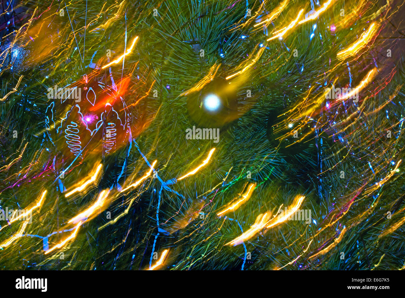 Christmas tree beautiful garlands image hi-res stock photography and ...