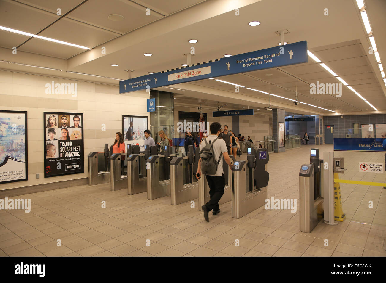 Vancouver skytrain station interior hi-res stock photography and images ...