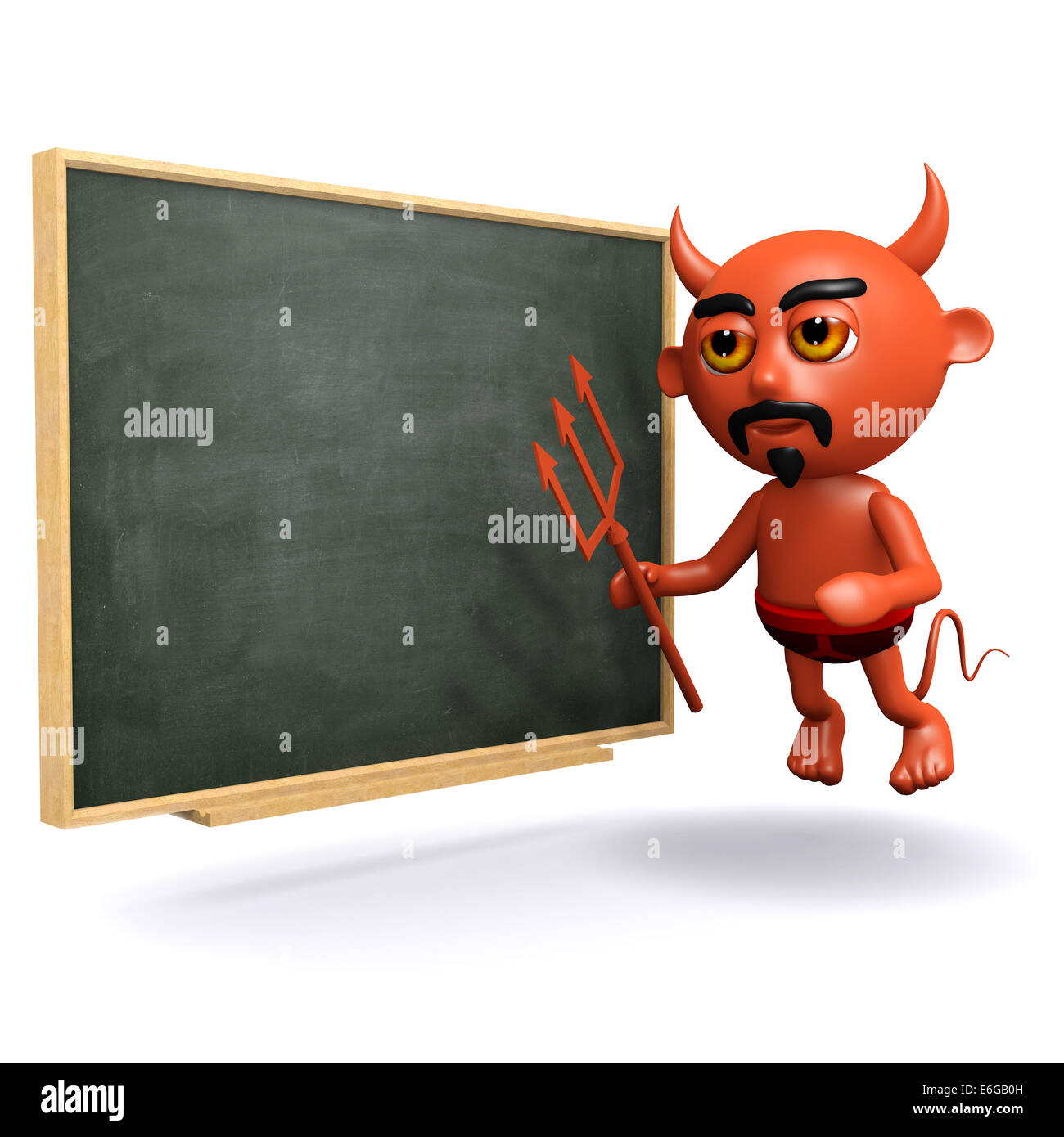 3d render of a devil teaching at a blackboard Stock Photo - Alamy