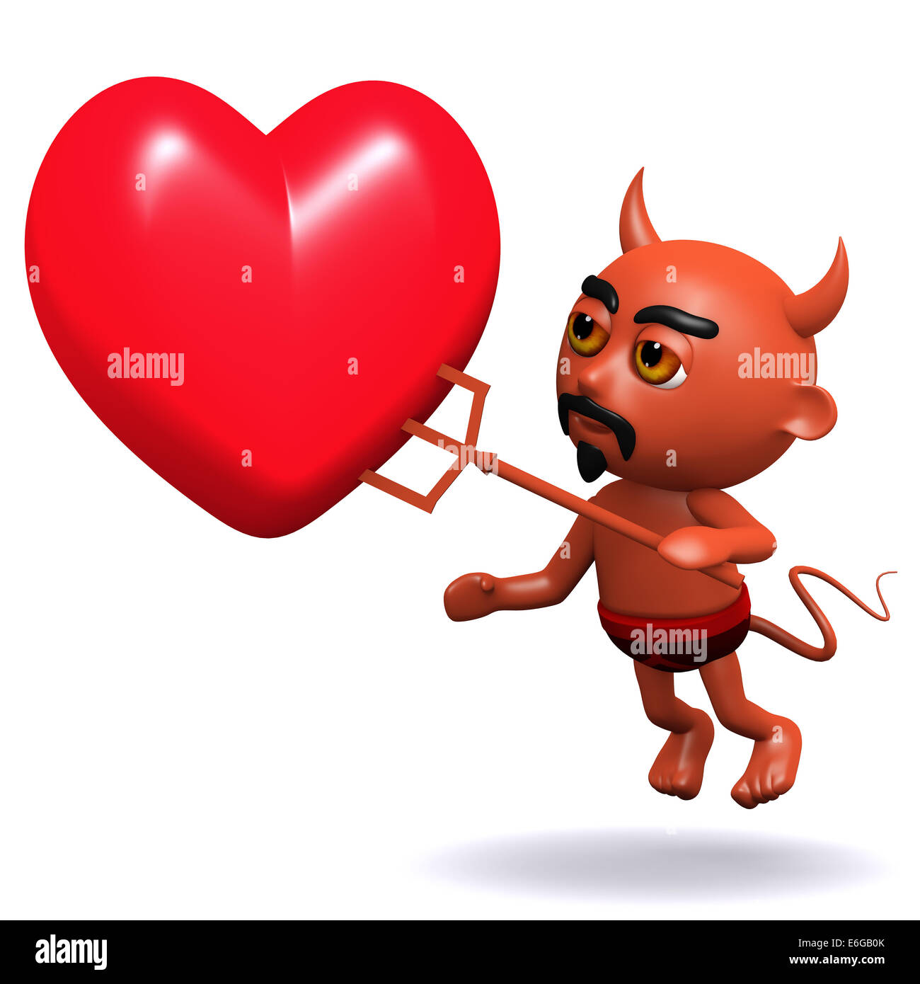 Red heart devil horns tail hi-res stock photography and images - Alamy