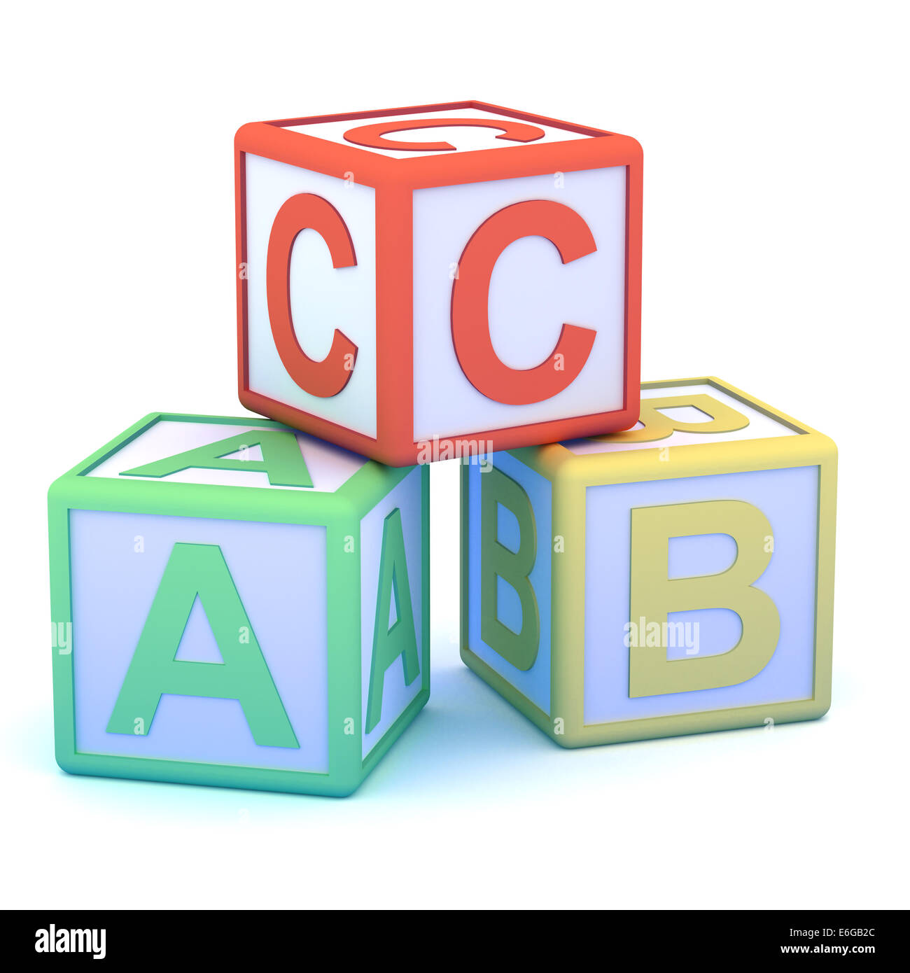 3d render of alphabet blocks Stock Photo - Alamy