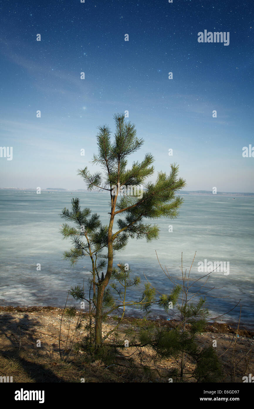 frozen river in spring. Elements of this image furnished by NASA Stock ...
