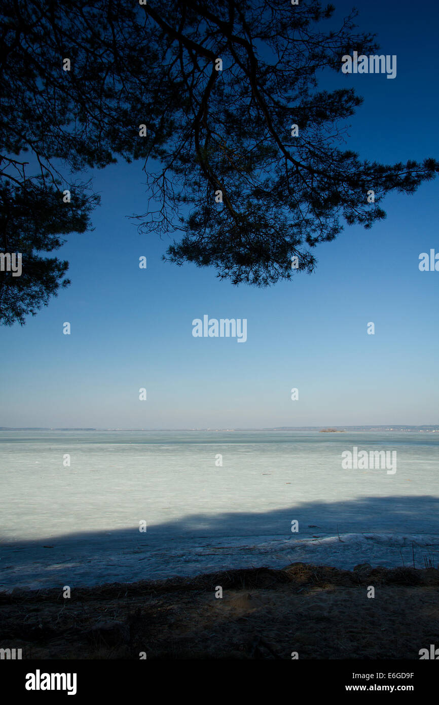 frozen river in spring Stock Photo - Alamy