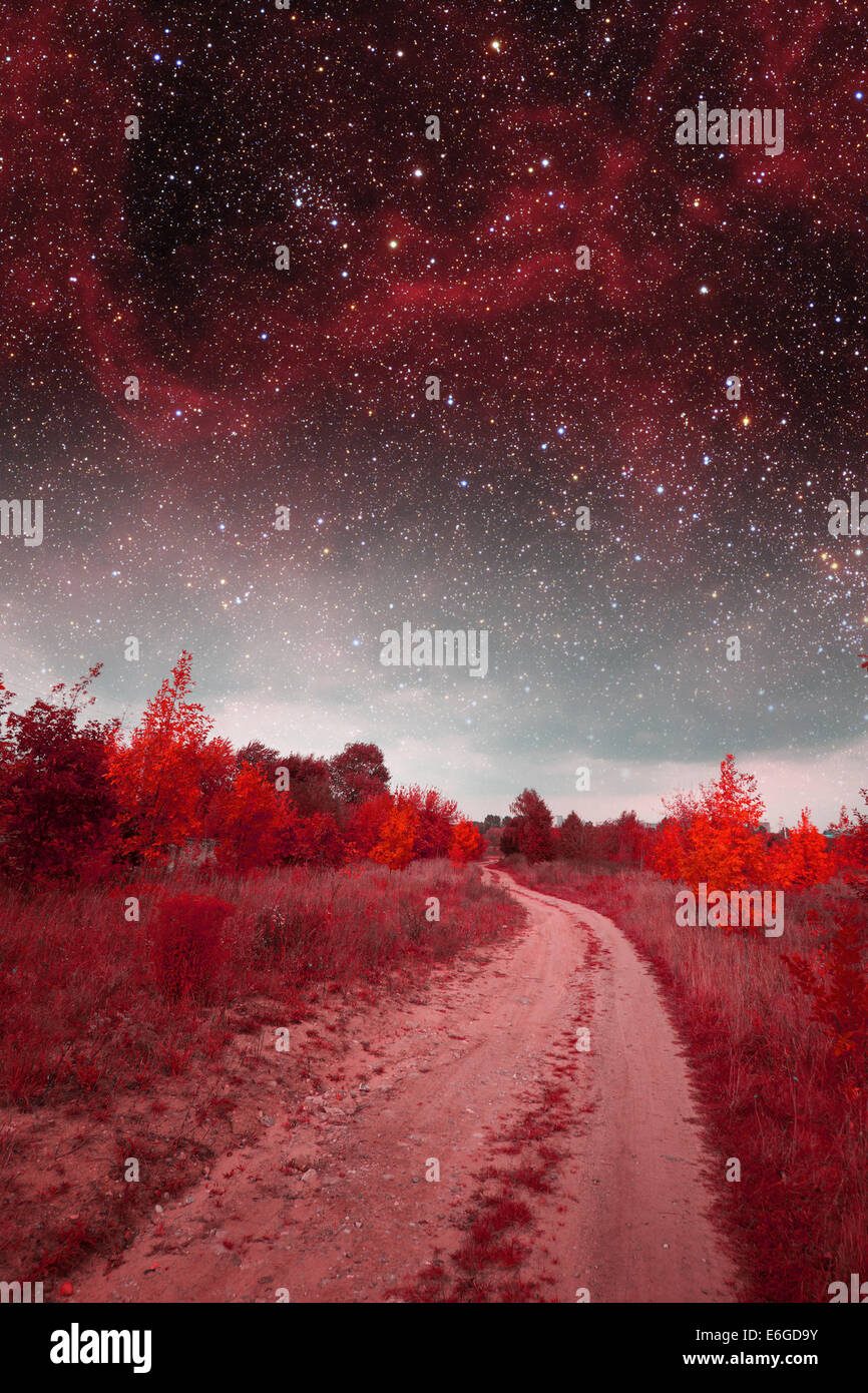 mystical spring night. Elements of this image furnished by NASA summer ...