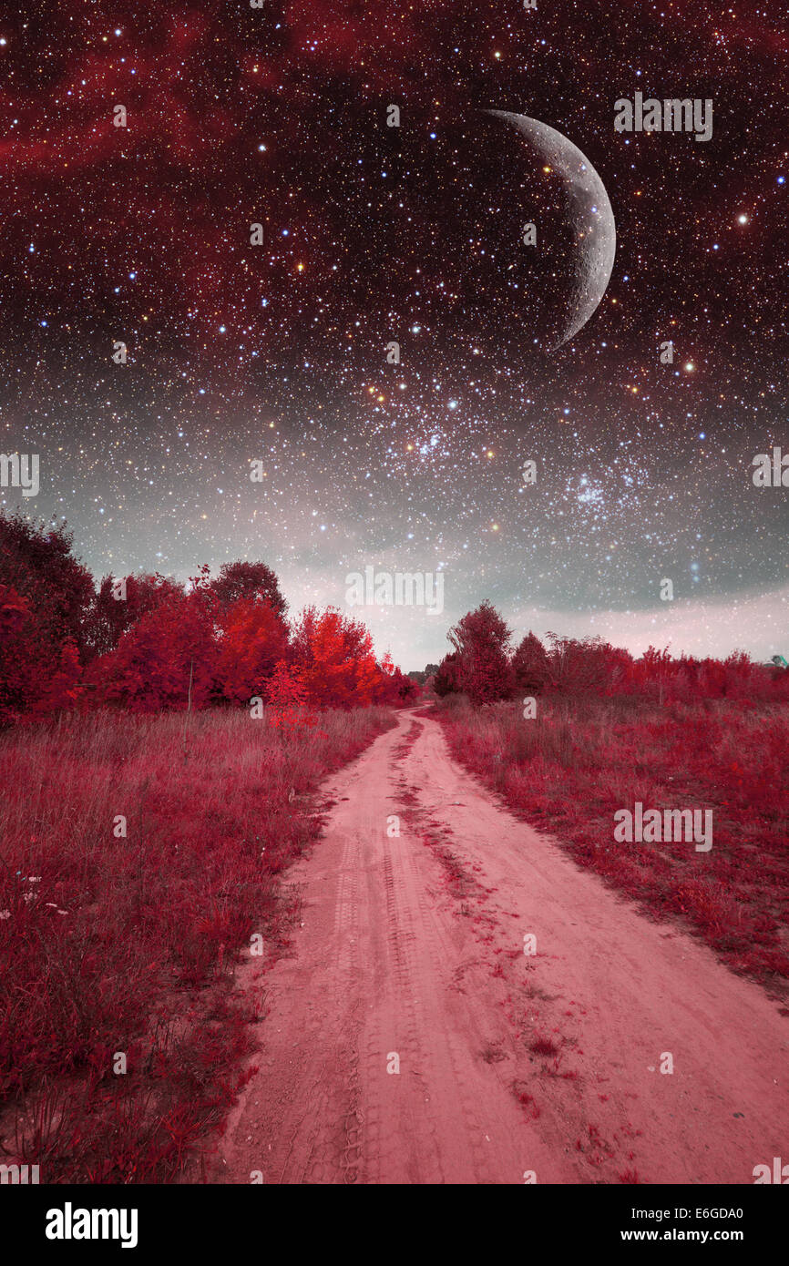 mystical spring night. Elements of this image furnished by NASA summer ...