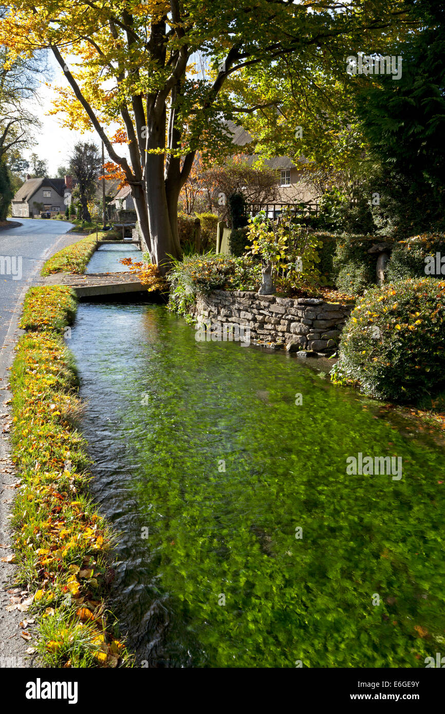 The Teffont Brook beside the main street in the village of Teffont ...