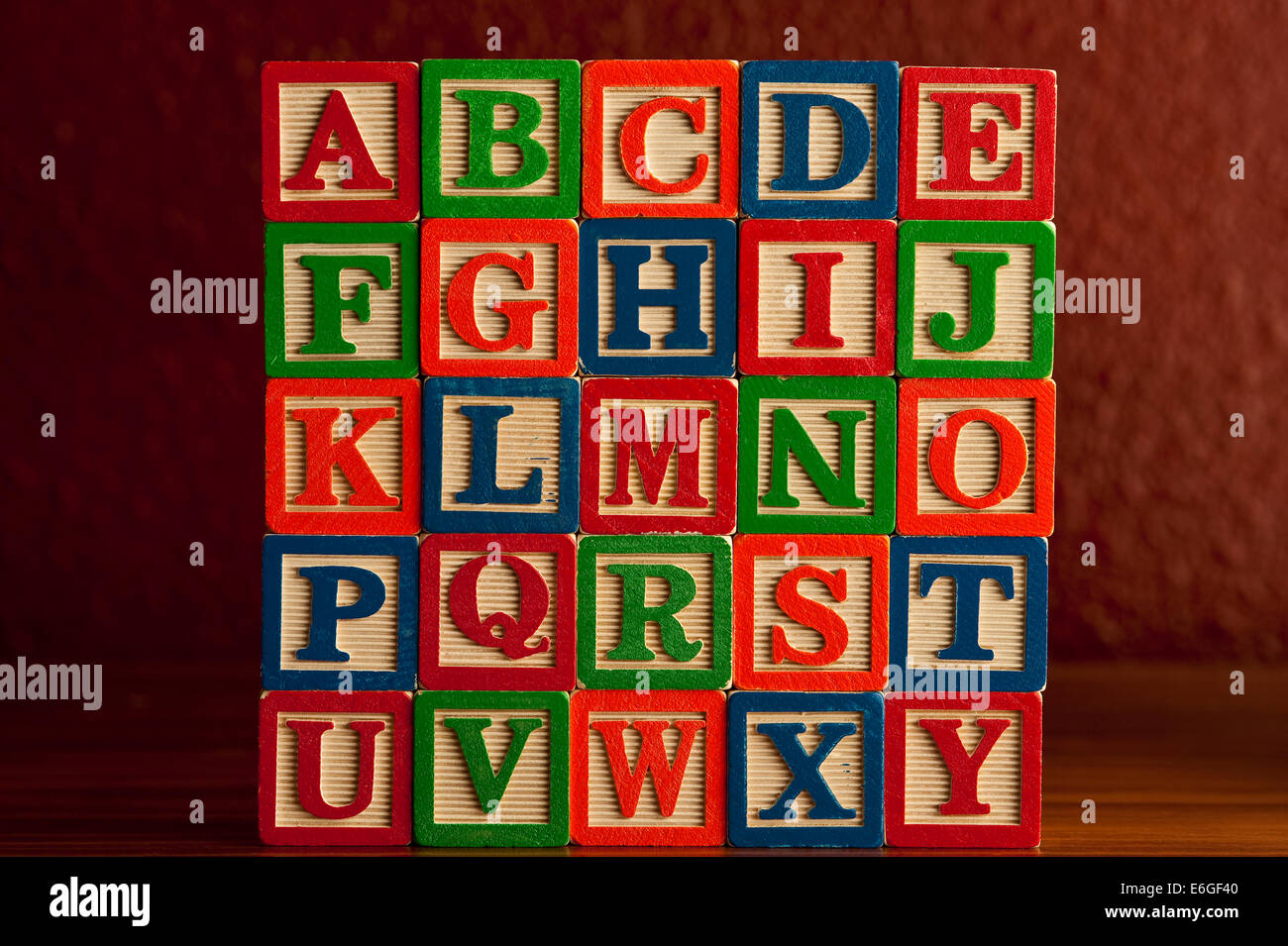 Alphabet Blocks stacked together Stock Photo - Alamy