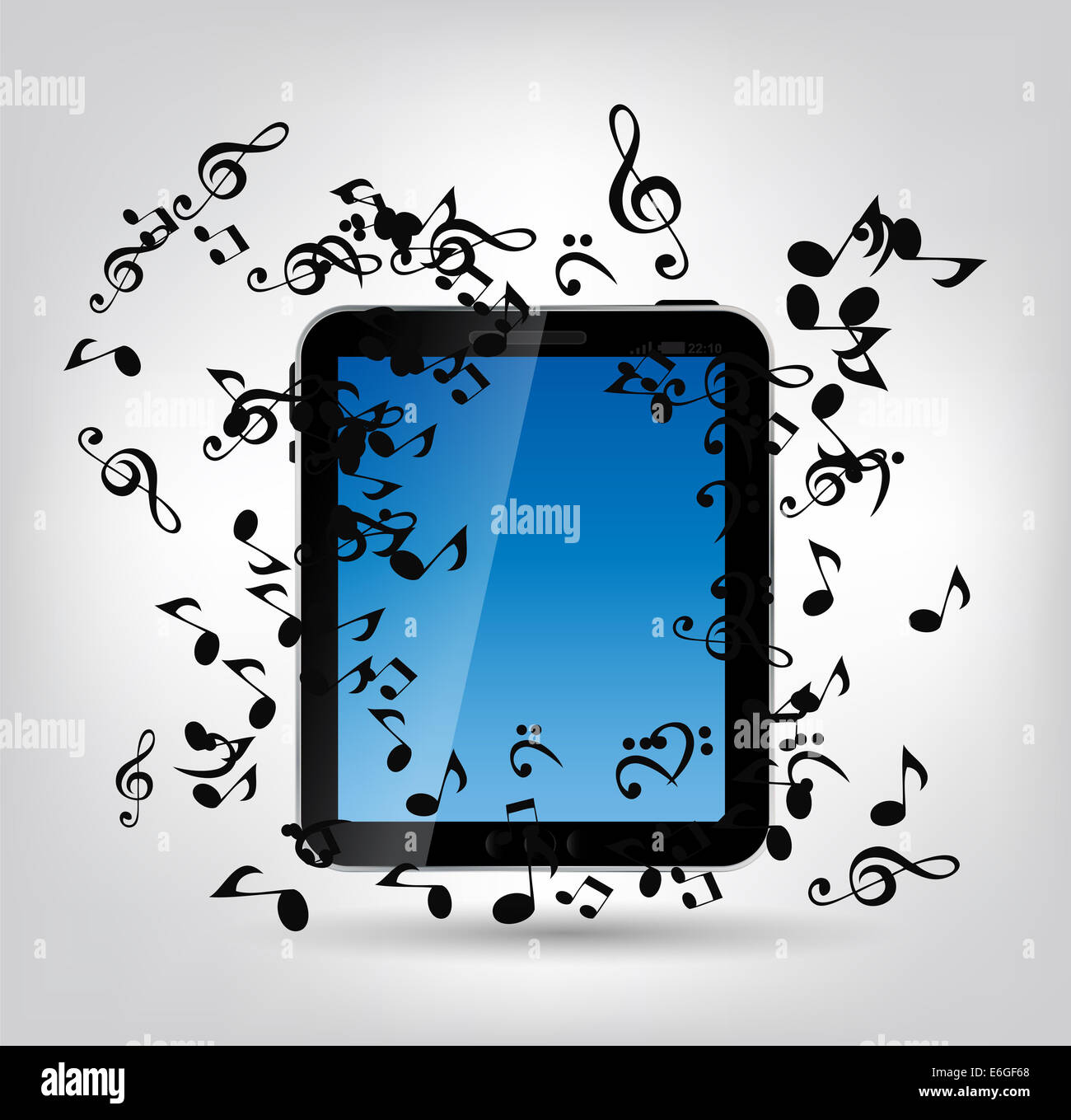 Mobile Music Phone Vector Illustration Stock Photo - Alamy