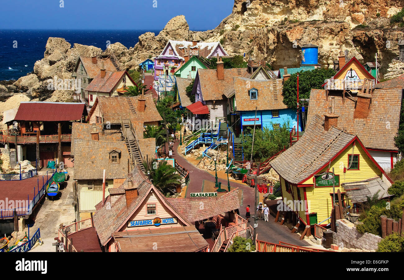 Popeye village malta hi-res stock photography and images - Alamy