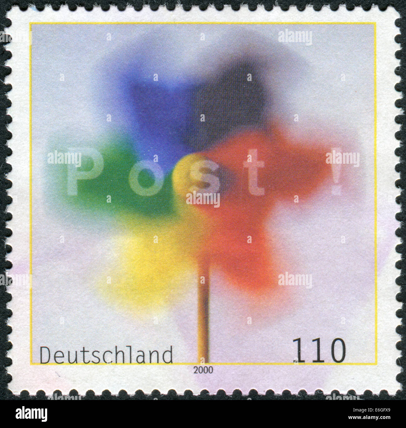 GERMANY - CIRCA 2000: Postage stamp printed in Germany, shows Pinwheel ...