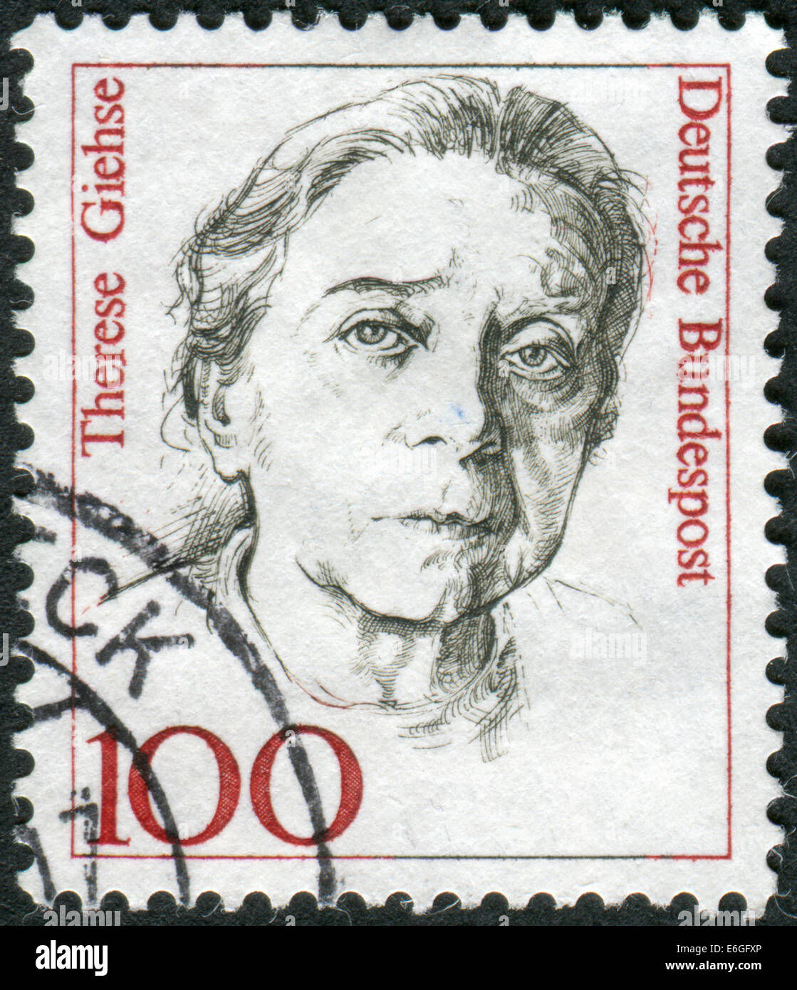 GERMANY - CIRCA 1988: Postage stamp printed in Germany, shows portrait ...