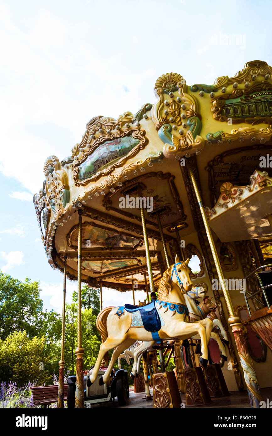 Carousel Bordeaux France Stock Photo - Alamy