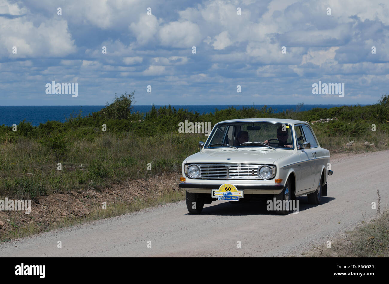 Volvo 142 (1969) in oldtimer rally in Sweden Stock Photo - Alamy