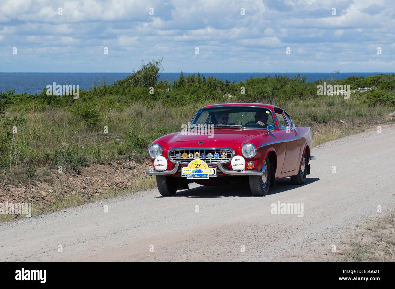 Volvo 1800 S (1963) in oldtimer rally in Sweden Stock Photo - Alamy