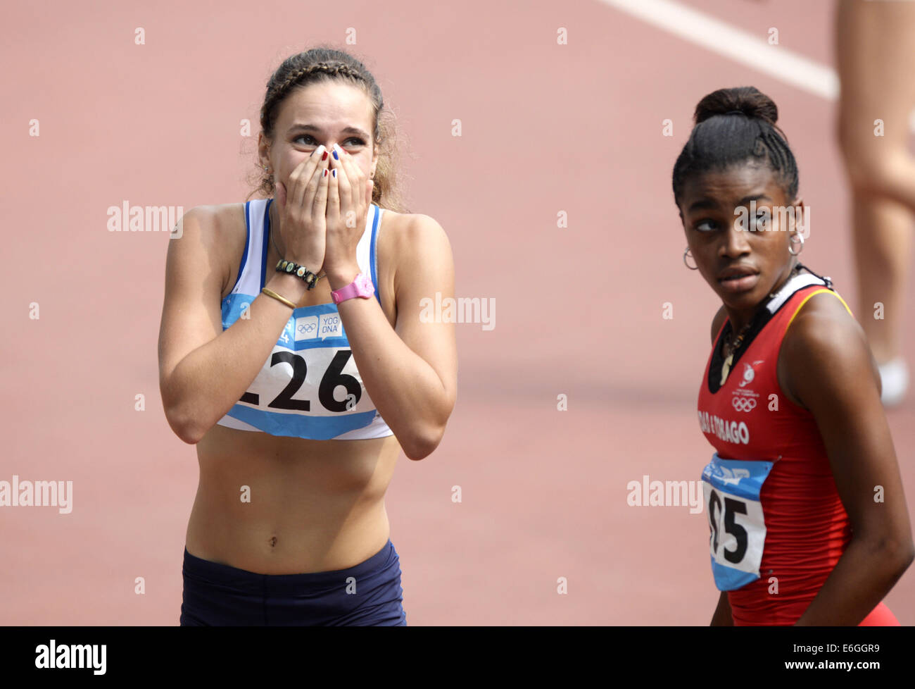 Nanjing, China's Jiangsu Province. 23rd Aug, 2014. Gold Medalist Laura ...