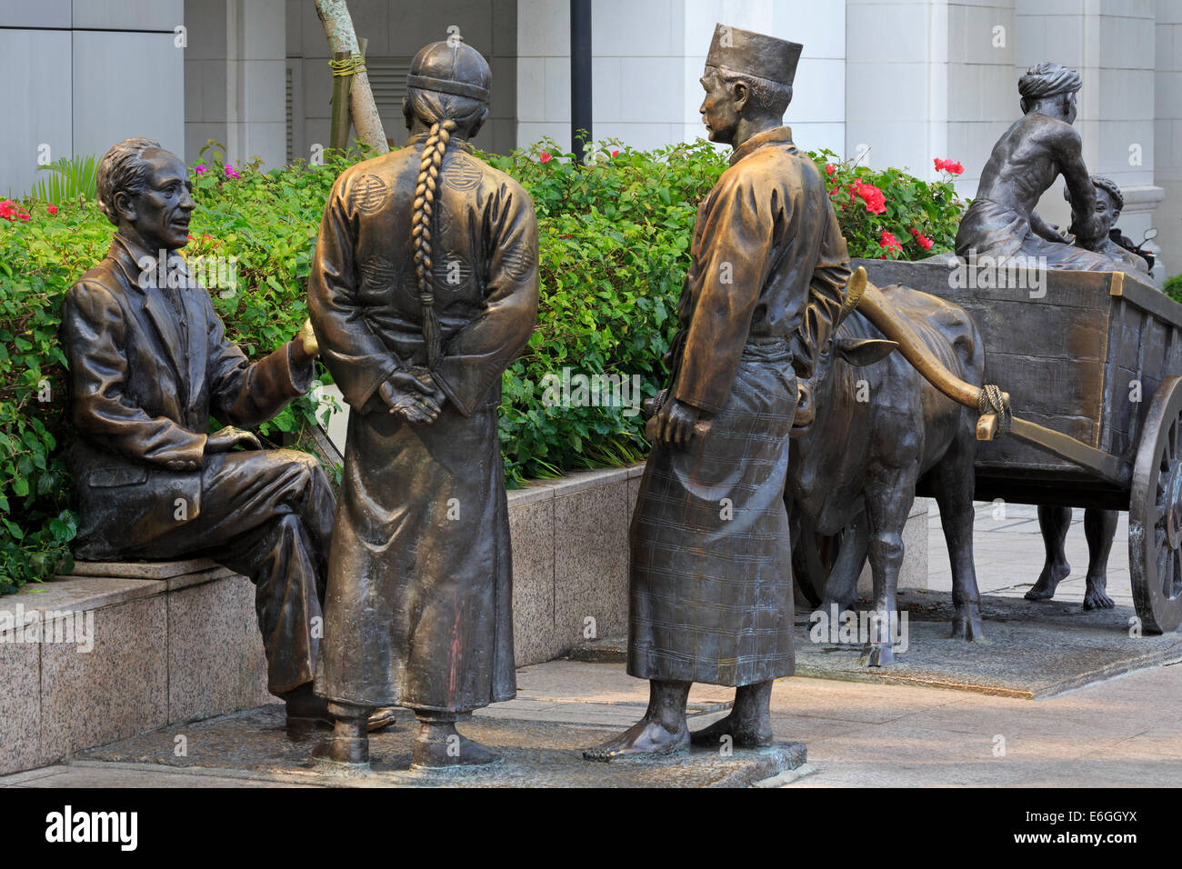 River Merchants by Aw Tee Hang on the Singapore River, Singapore, Asia ...
