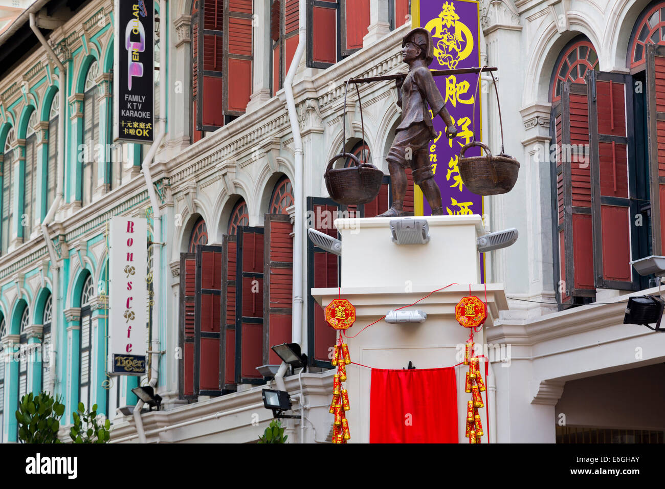 Sculpture on Smith Street,Chinatown District, Singapore, Asia Stock ...