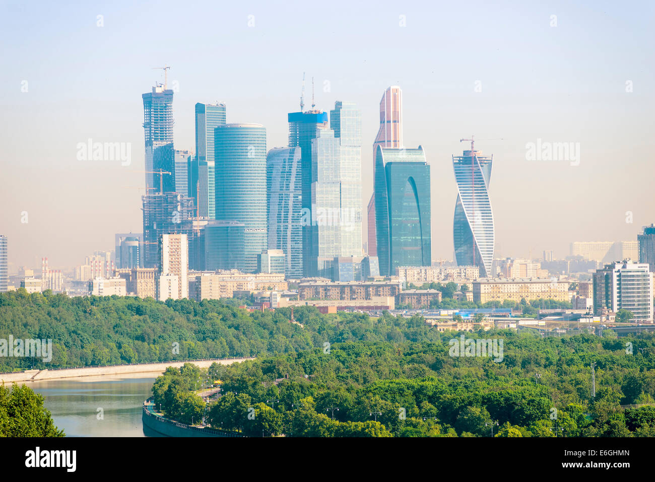 modern skyscrapers office buildings in Moscow City Stock Photo - Alamy