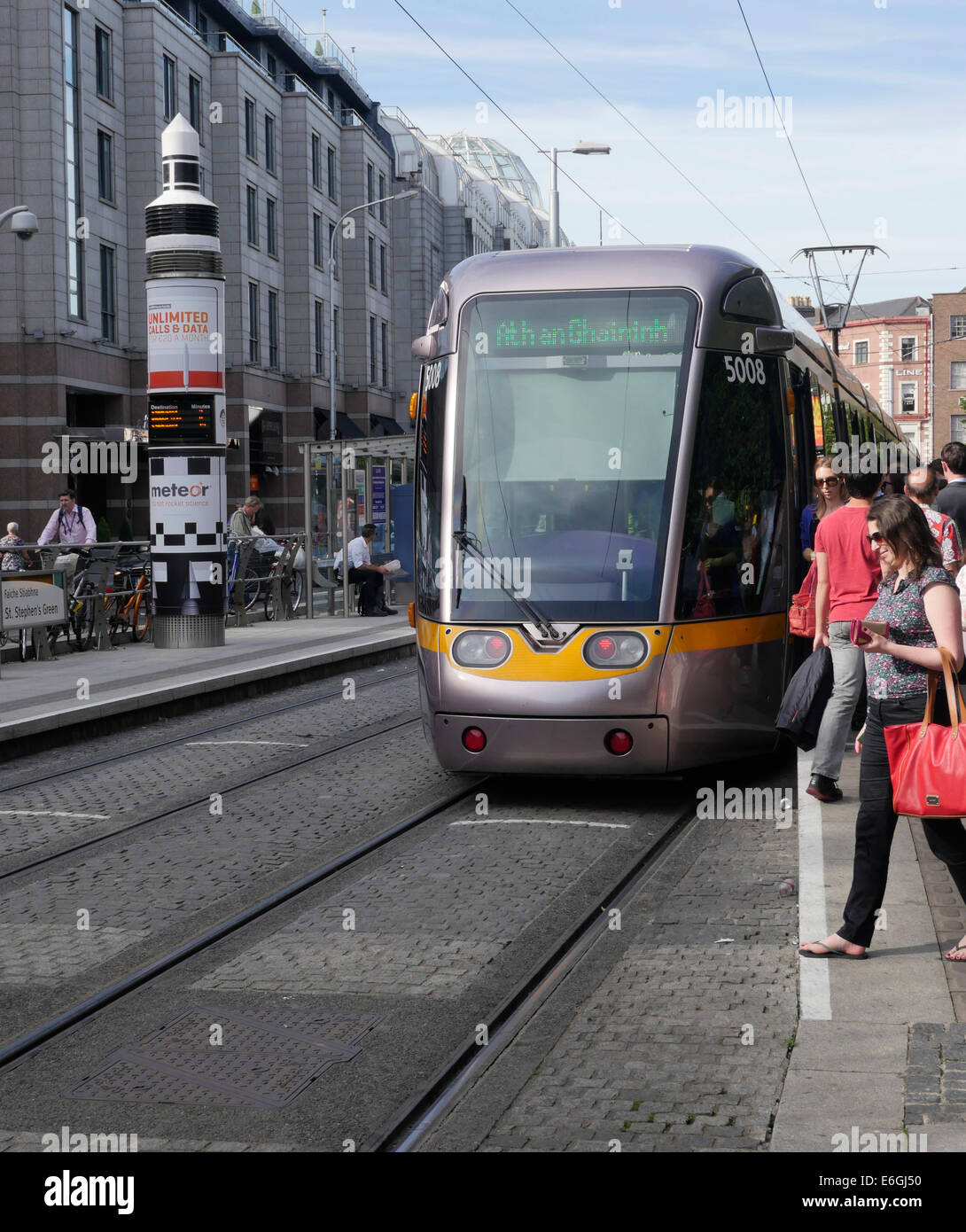 Dublin tram, rail transport in Dublin Ireland Stock Photo - Alamy