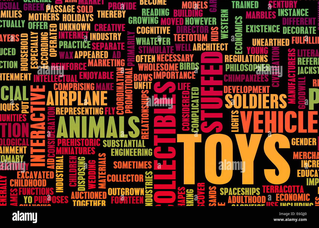 Toys Collection as a Concept Abstract Art Stock Photo - Alamy