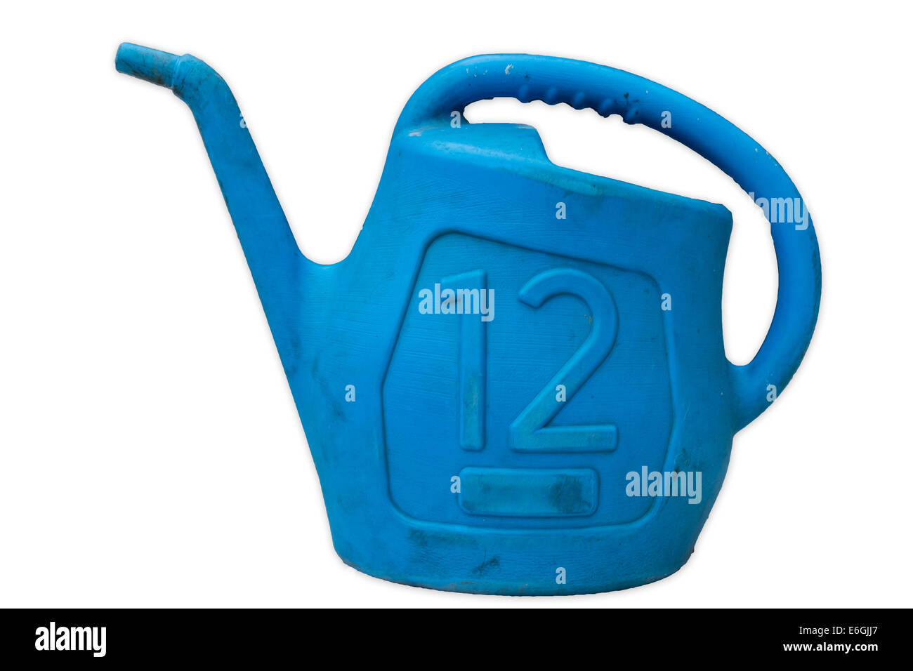 Blue watering can Stock Photo - Alamy